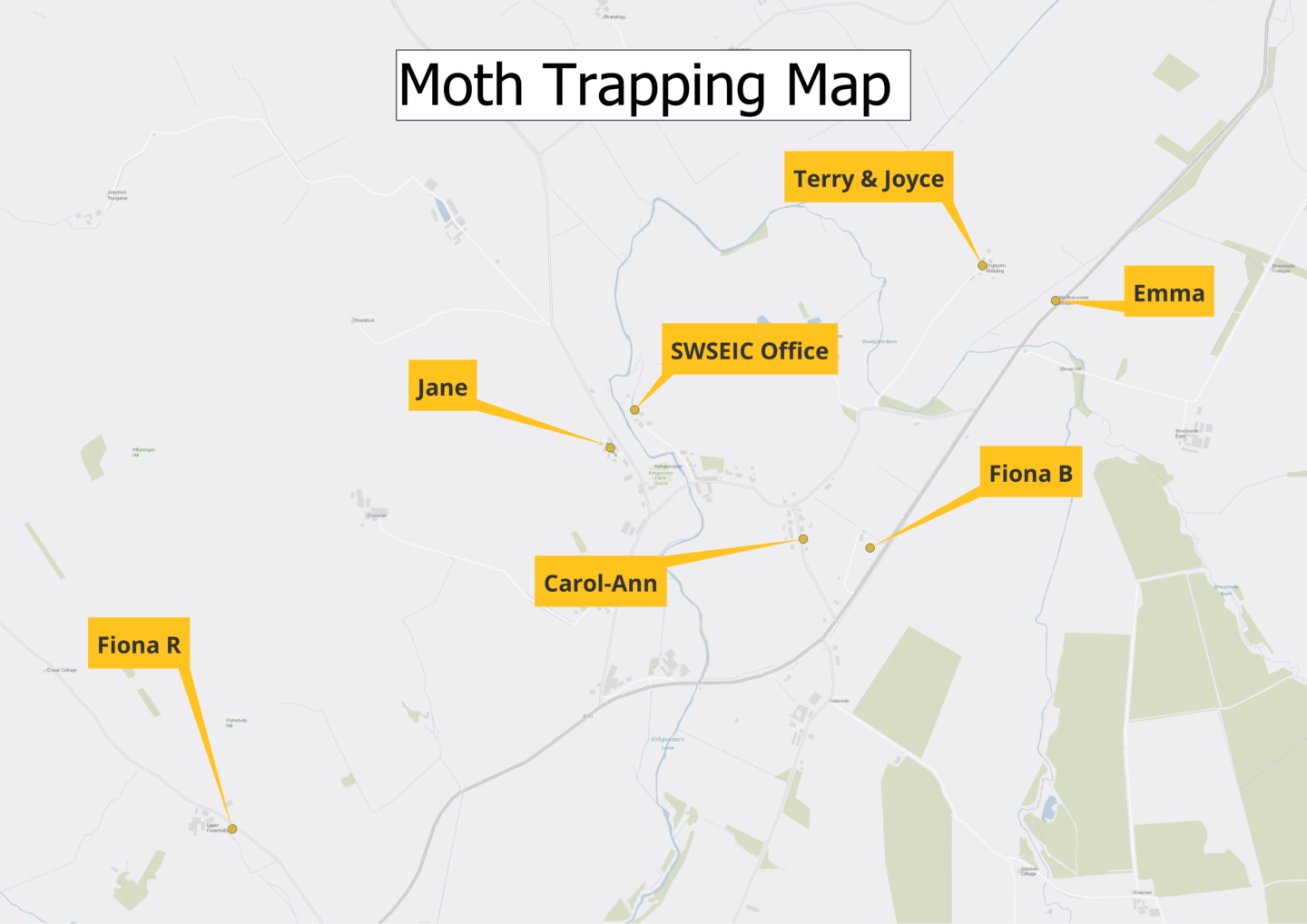 Moth trap map - South West Scotland Environmental Information Centre